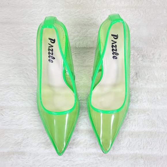 Pazzle | Shoes | Pvc Jelly Translucent High Heel Pointy Toe Stiletto ...